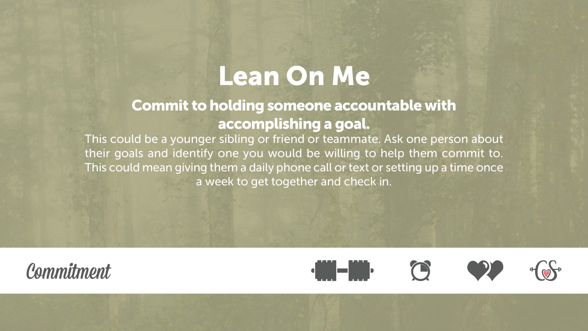 Month 1 – Commitment – CharacterStrong