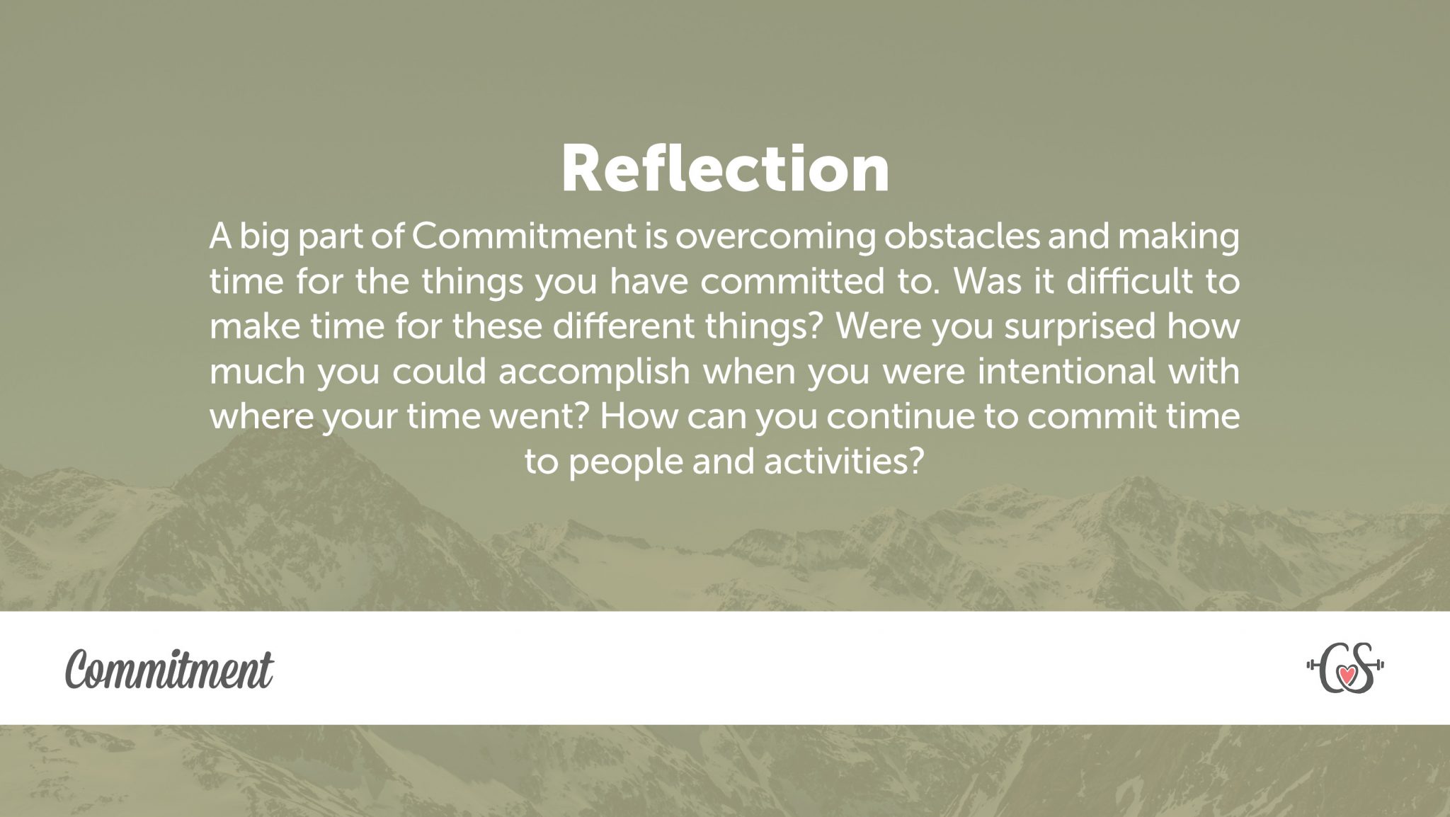 Month 1 – Commitment – CharacterStrong